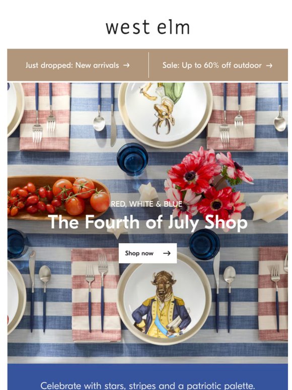 West Elm: Introducing: The Fourth of July Shop | Milled