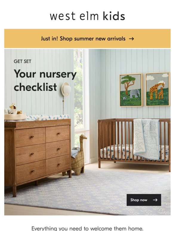 West Elm: Get ready for baby with the nursery checklist | Milled