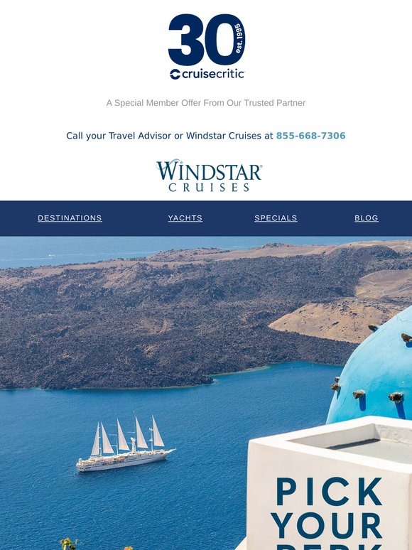 Cruise Critic: Last Chance to Choose Your Free Windstar Cruise Perk ...
