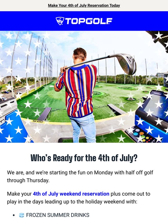 Topgolf: PLAN NOW: Weekday Savings + July 4th Play ⛳️ | Milled