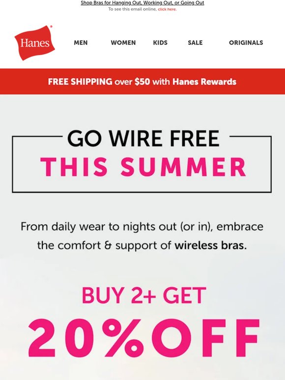 Hanes Email Newsletters: Shop Sales, Discounts, and Coupon Codes