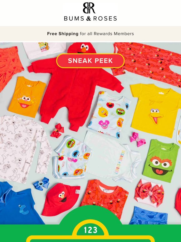 Bums & Roses: It's a beautiful day on Sesame Street ️💙💚🧡💛🩷 | Milled