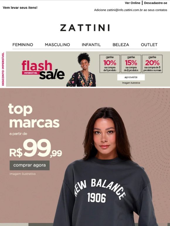 Zattini: As marcas mais desejadas a partir de R$99 😍 | Milled