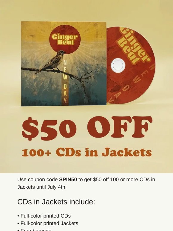 Atomic Disc: $50 off 100+ CDs in Jackets until July 4th | Milled