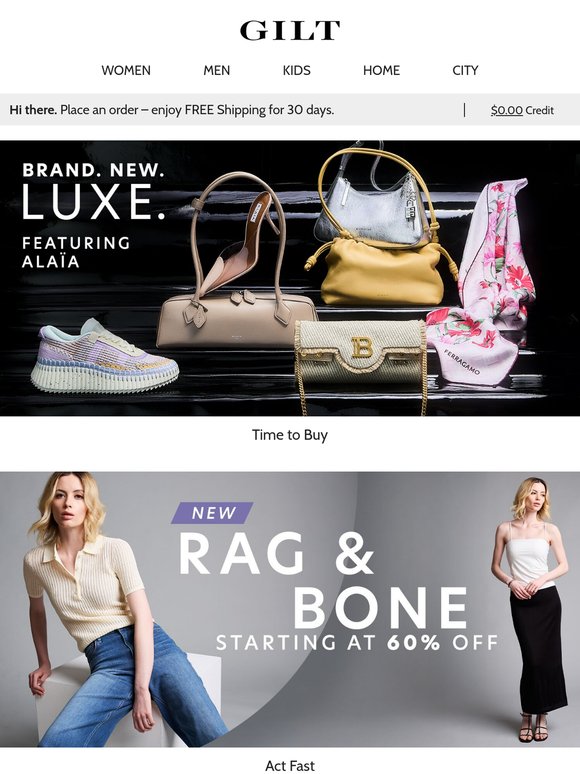 Gilt: Brand-New Luxe with ALAÏA | New rag & bone Starting at 60% Off ...