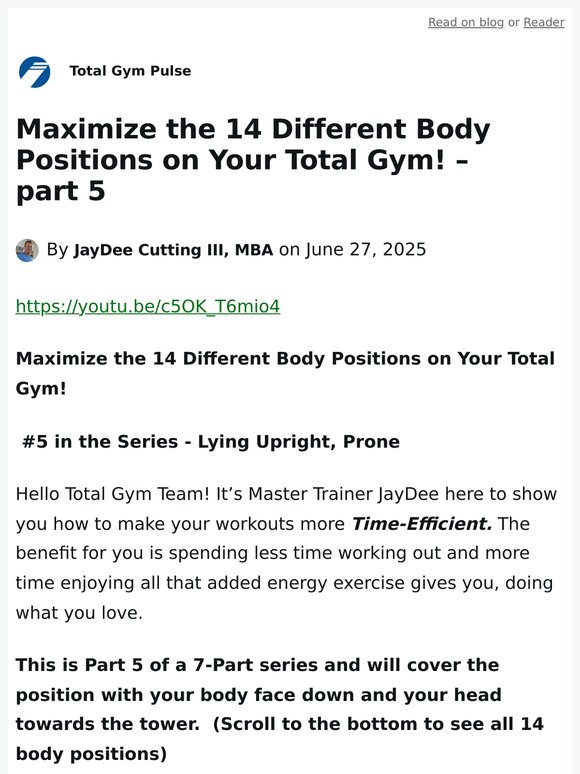 Total Gym: Maximize the 14 Different Body Positions on Your Total Gym ...
