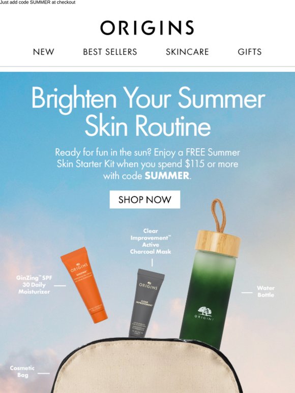Origins: Free summer starter kit with $115+ | Milled