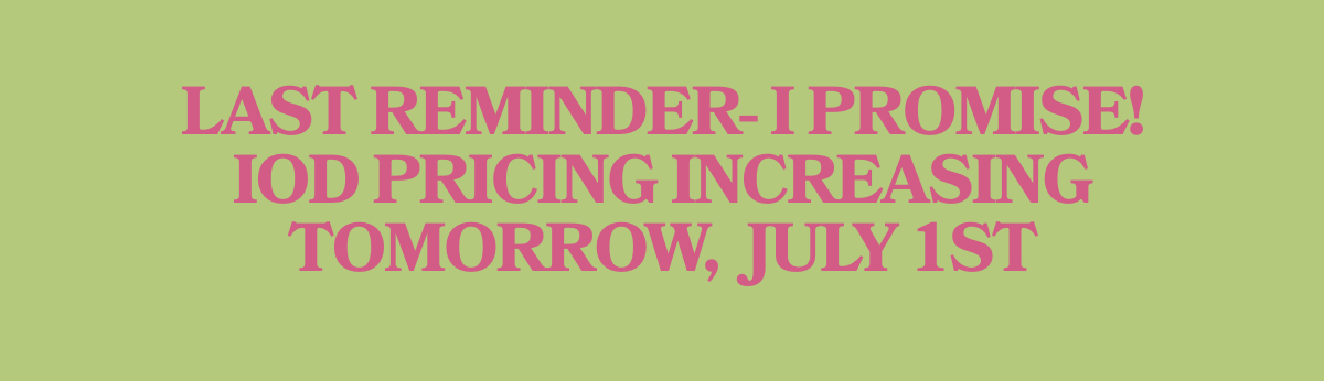 Sarah Hall Designs: IOD Prices Increase Starting July 1st and a video ...