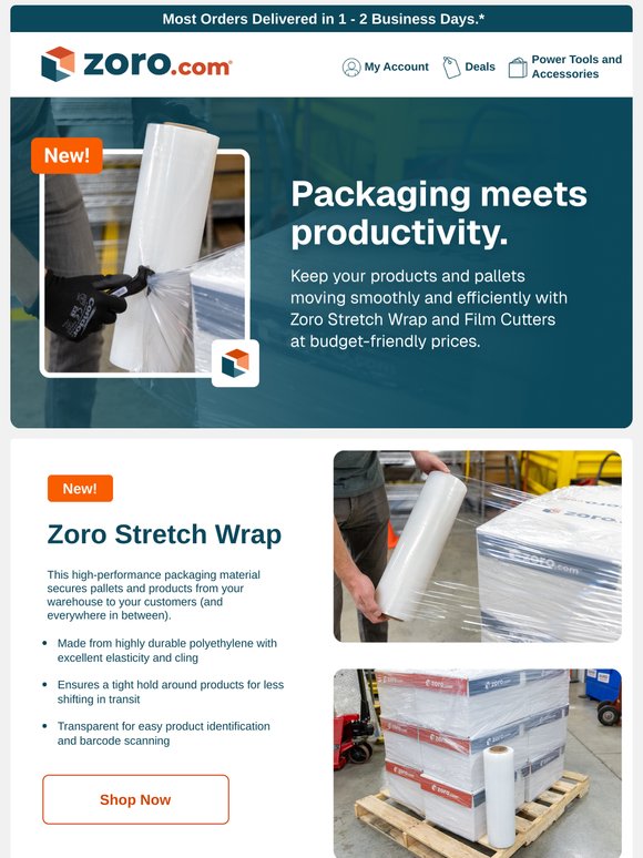 Zoro: Introducing Zoro Stretch Wrap and Film Cutters. | Milled