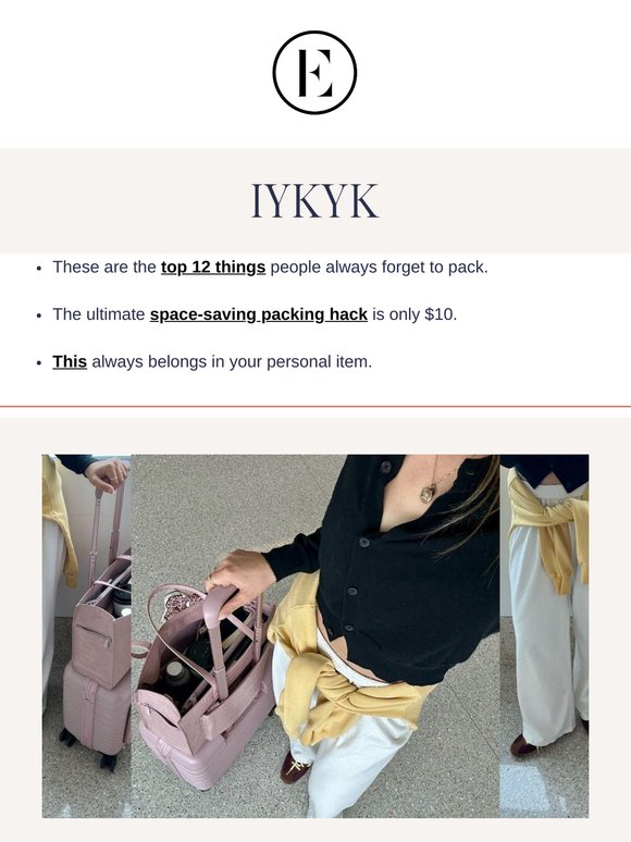 The Everygirl: your summer vacay packing list ☀️ | Milled