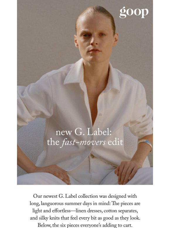 Goop: G. Label: the fast-movers | Milled