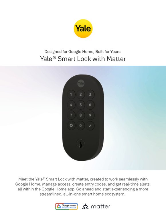 Yale: Meet Our Most Connected Smart Lock— Made for Google Home. | Milled