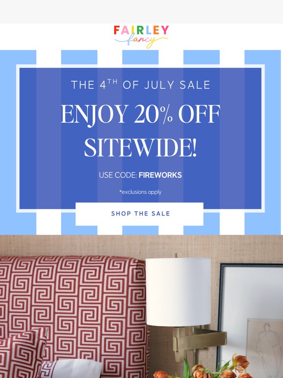 Fairley Fancy: Happy 4th of July! Celebrate with 20% Off | Milled