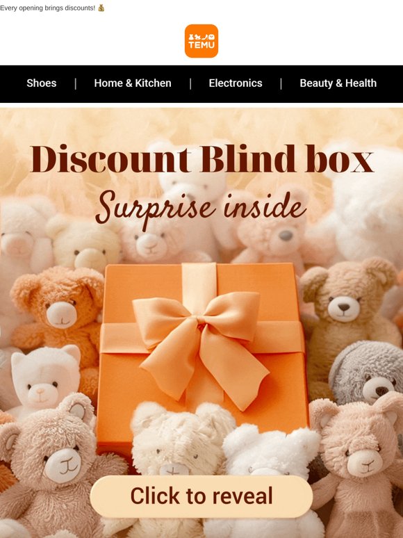 Temu: Click & Claim a Blind Box Deal! | Milled