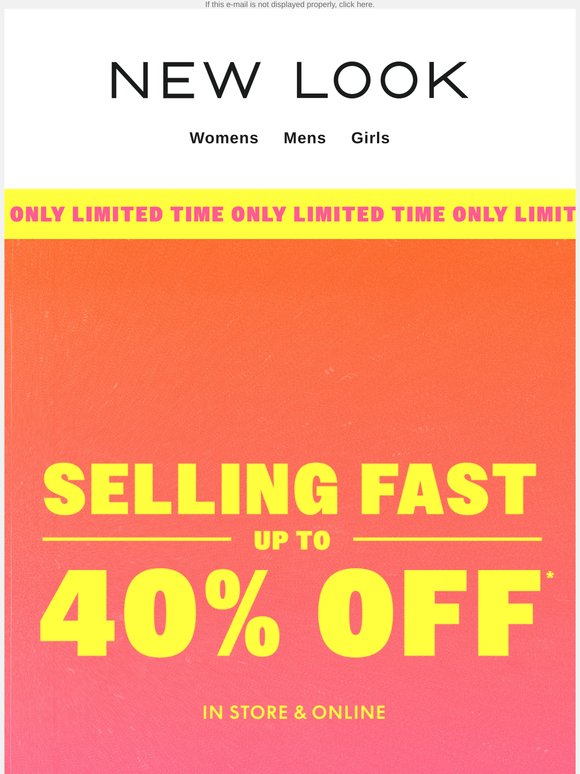 New Look Email Newsletters: Shop Sales, Discounts, and Coupon Codes