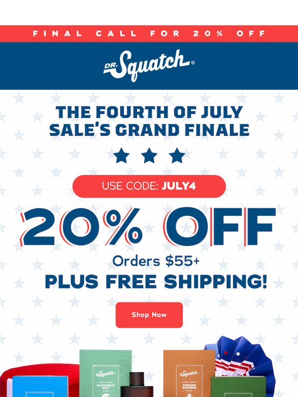 Dr. Squatch: LAST CALL for the Fourth of July Sale | Milled