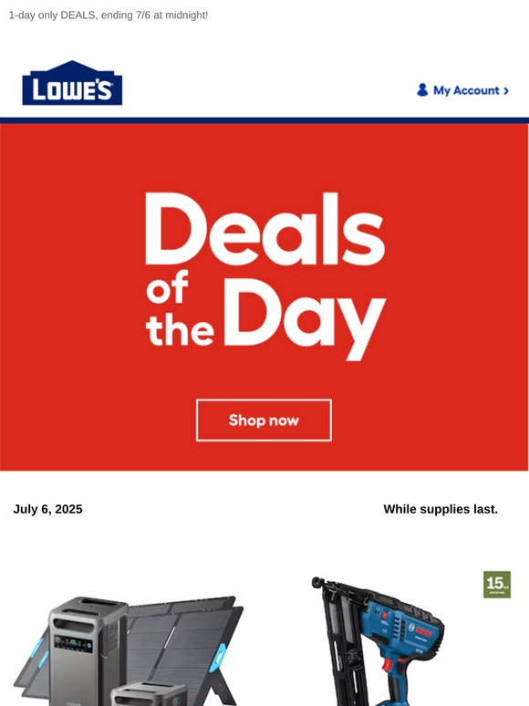 Lowe's Email Newsletters: Shop Sales, Discounts, and Coupon Codes