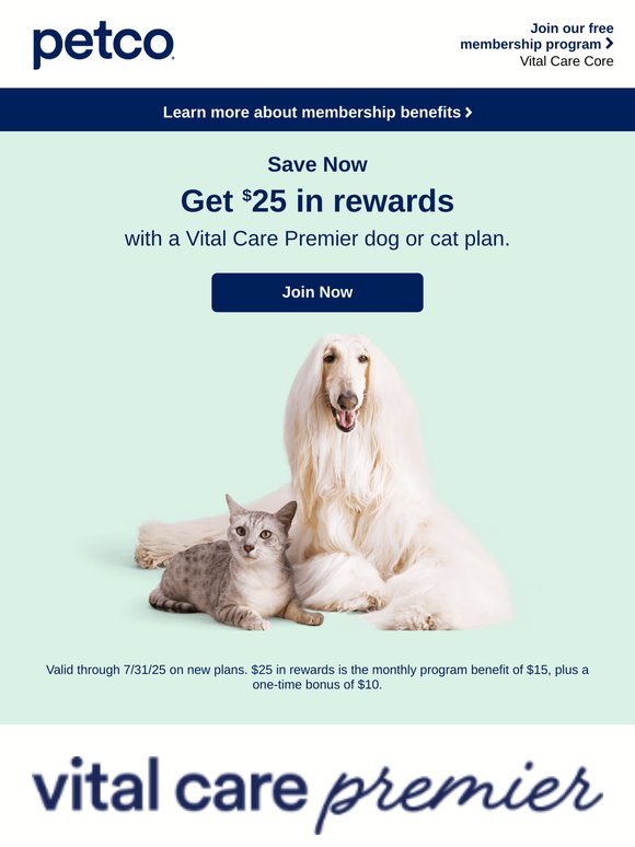 Petco: Save now! Get $25 in rewards your first month | Milled