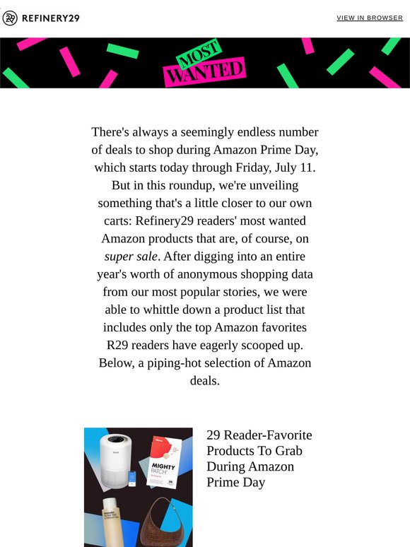 Refinery29: Amazon Prime Day's most wanted items—according to YOU | Milled