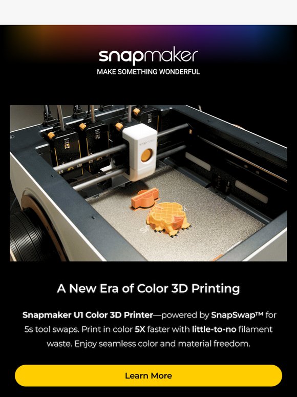 Snapmaker: Meet Snapmaker U1 Color 3D Printer: 5X More Speed, 5X Less ...