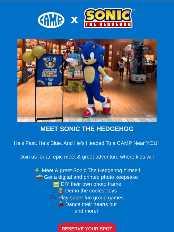 CAMP: Meet Sonic The Hedgehog IRL! ⚡️ | Milled