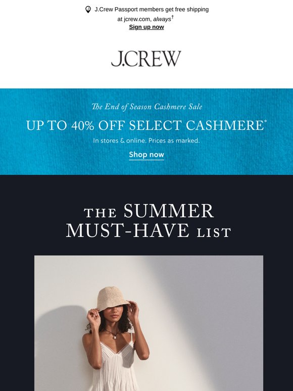 J.Crew Email Newsletters: Shop Sales, Discounts, and Coupon Codes