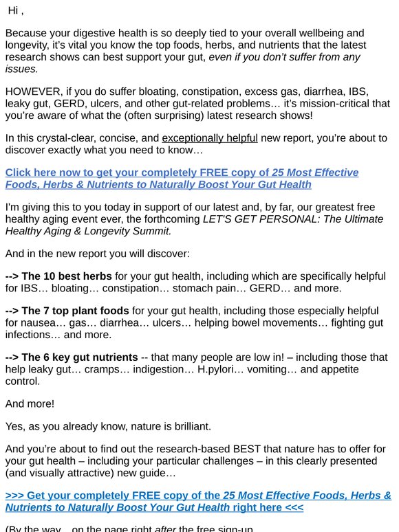 Purity Woods: The Top 25 Foods & Nutrients for Your GUT (which is best ...