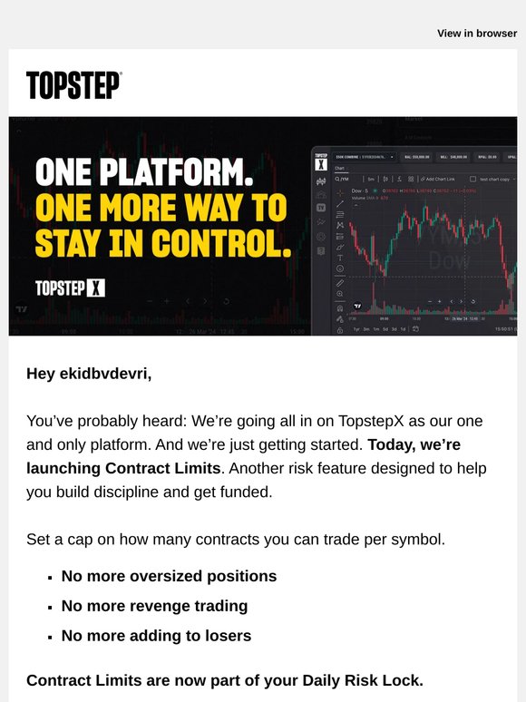 Topstep: Stay in Control: Contract Limits Are Here! | Milled
