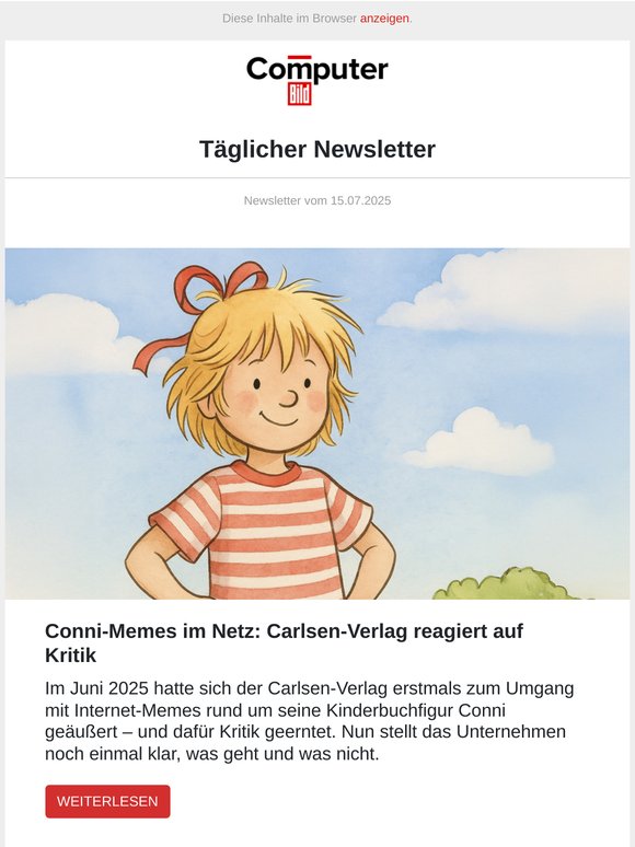 COMPUTER BILD: Conni-Memes: Carlsen-Verlag reagiert auf Kritik | Milled