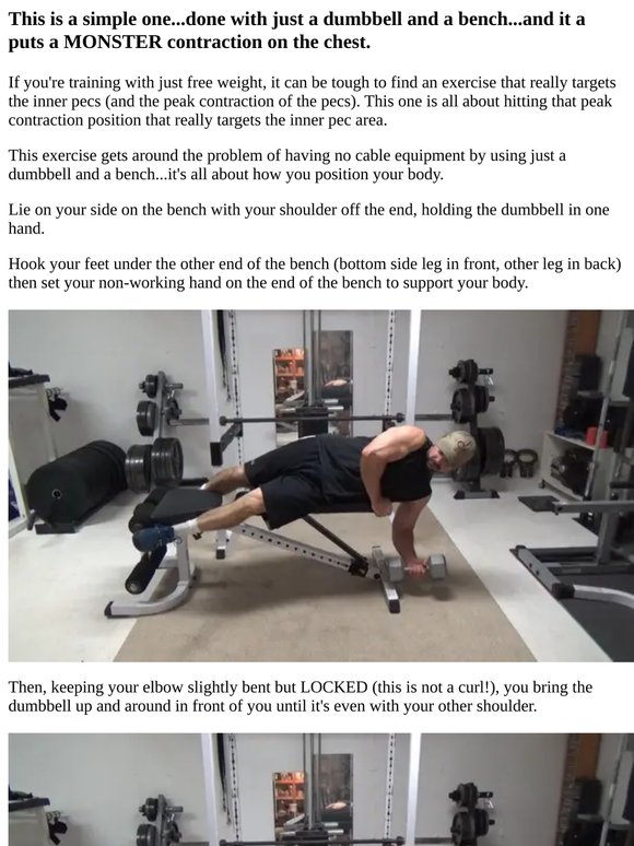 FitStep: INSANE chest pump from this simple dumbbell exercise... | Milled