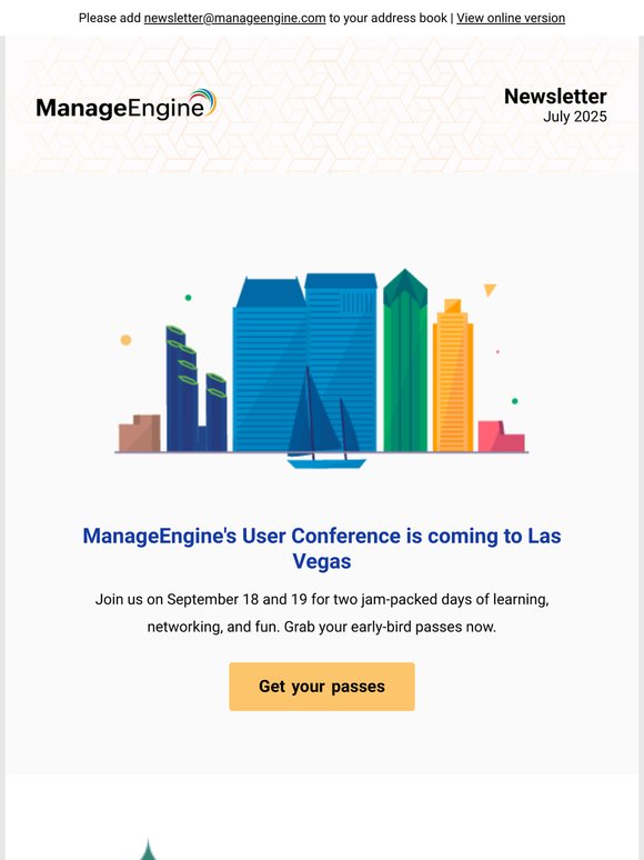 ManageEngine: Viva Las Vegas! Join us at the ManageEngine User Conference 2025 | Milled