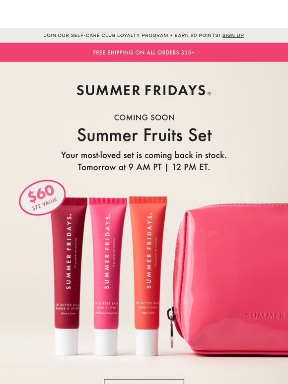 Summer Fridays: Coming Soon: Summer Fruits Set | Milled