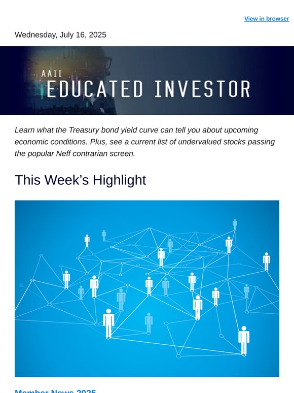 AAII: AAII Educated Investor: Identifying Future Economic Changes With the Yield Curve | Milled