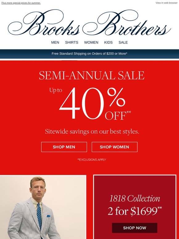 Brooks Brothers: Style to love & own—at up to 40% off! | Milled