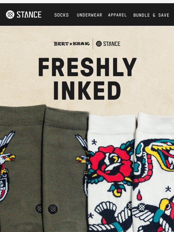 Stance: NEW: Bert Krak’s Tattoo-Inspired Collection 👀 | Milled
