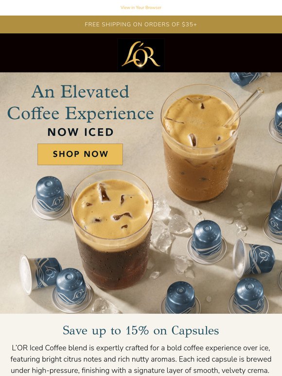 L'OR Coffee: An Elevated Coffee Experience, Now Iced | Milled