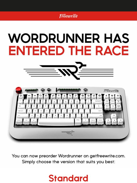 Freewrite: Get Excited: Wordrunner Preorder is Here! 🎉 | Milled