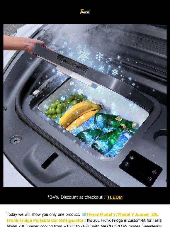 Tlyard: A True Innovation💡The First & Only 20L Frunk Fridge for Tesla ...