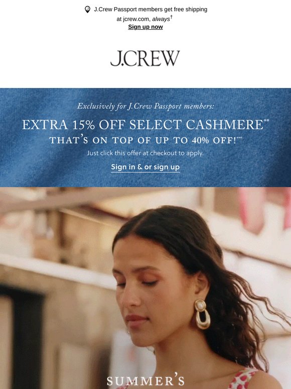 J.Crew Email Newsletters: Shop Sales, Discounts, and Coupon Codes