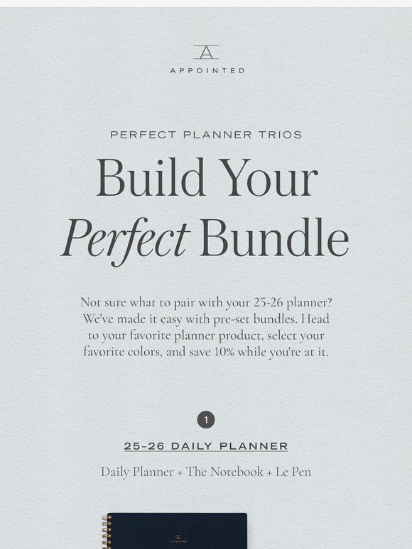 Appointed: Build Your Perfect Planner Trio | Milled