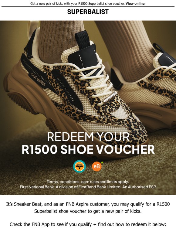 Superbalist: —, use your Superbalist shoe voucher for SNEAKER BEAT | Milled
