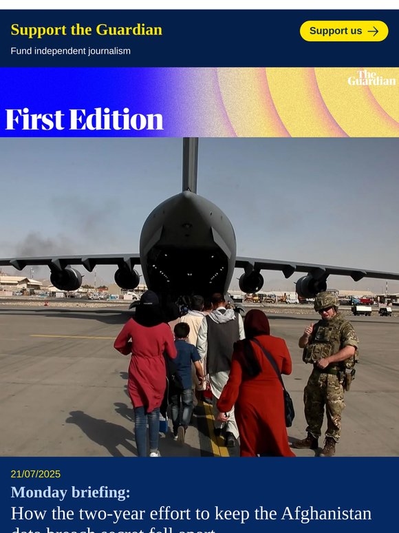 The Guardian: Collapse of a cover-up | First Edition from the Guardian ...