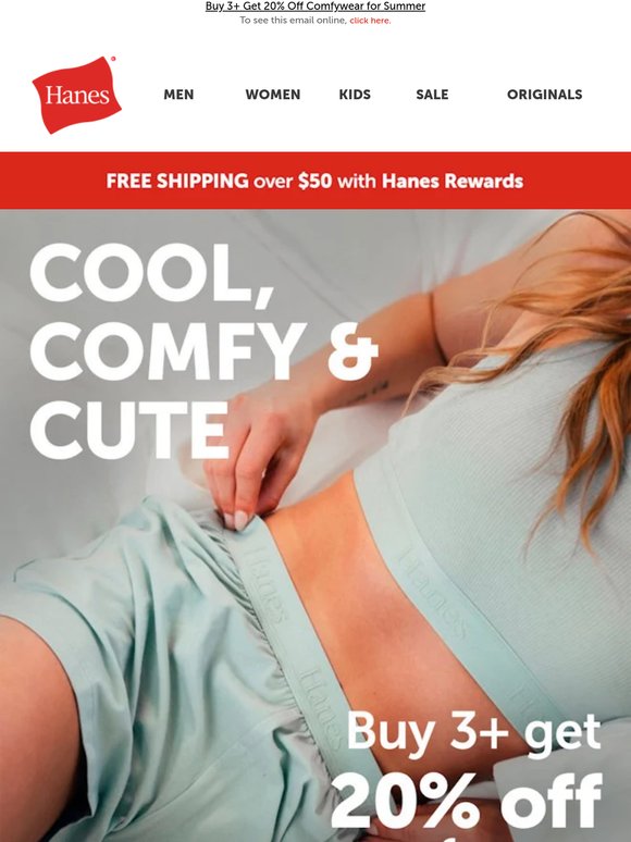 Hanes Email Newsletters: Shop Sales, Discounts, and Coupon Codes