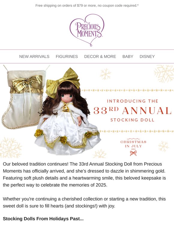 Precious Moments: Just Released: The 33rd Annual Stocking Doll! | Milled