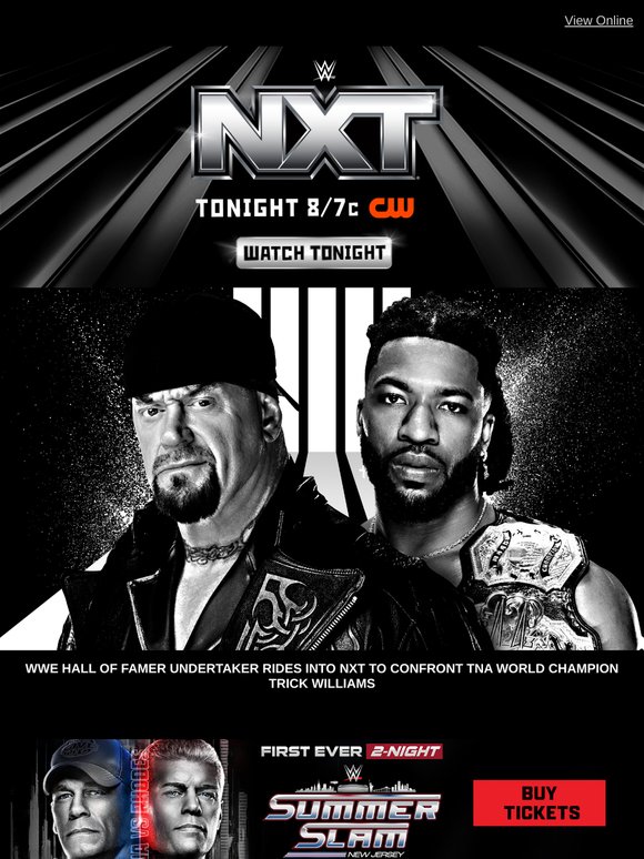 WWE Shop: NXT Preview: The Undertaker comes to NXT to confront Trick ...