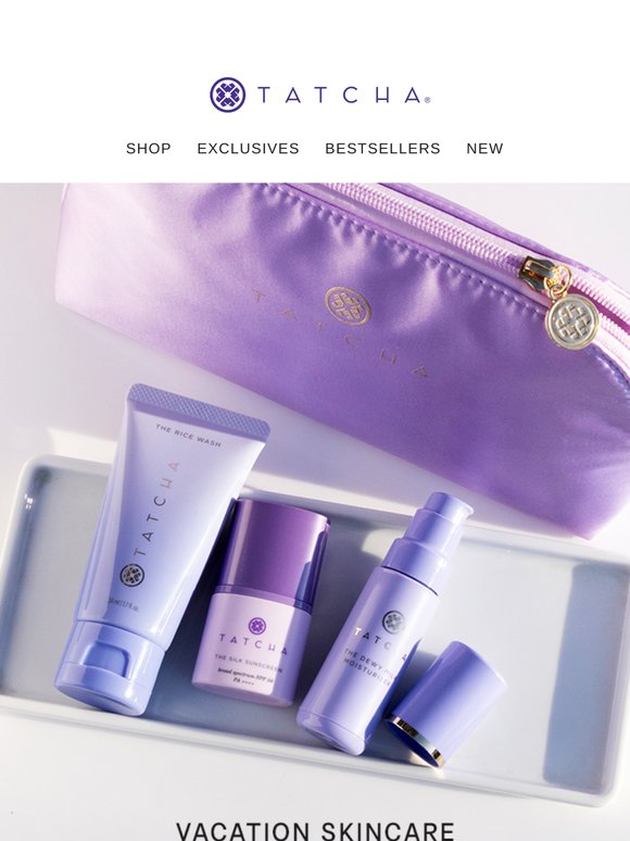 Tatcha: 3-step vacation skincare—and a travel bag, on us! | Milled