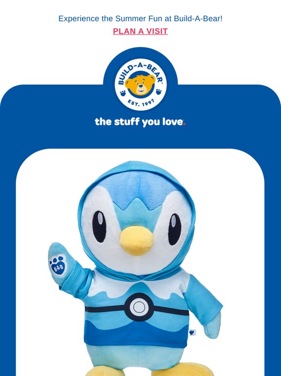 Build-A-Bear: Pokémon Piplup Back in Stock! | Milled
