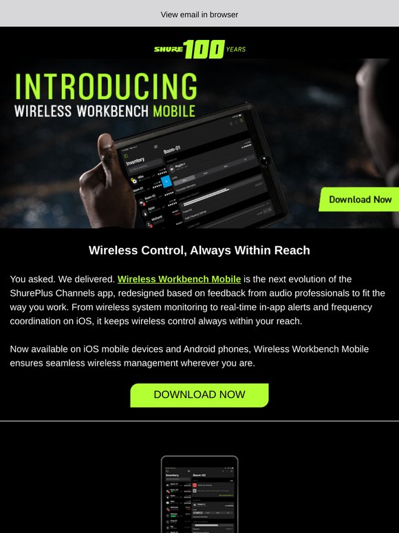 Shure: Discover Wireless Workbench Mobile: Redesigned with You in Mind ...