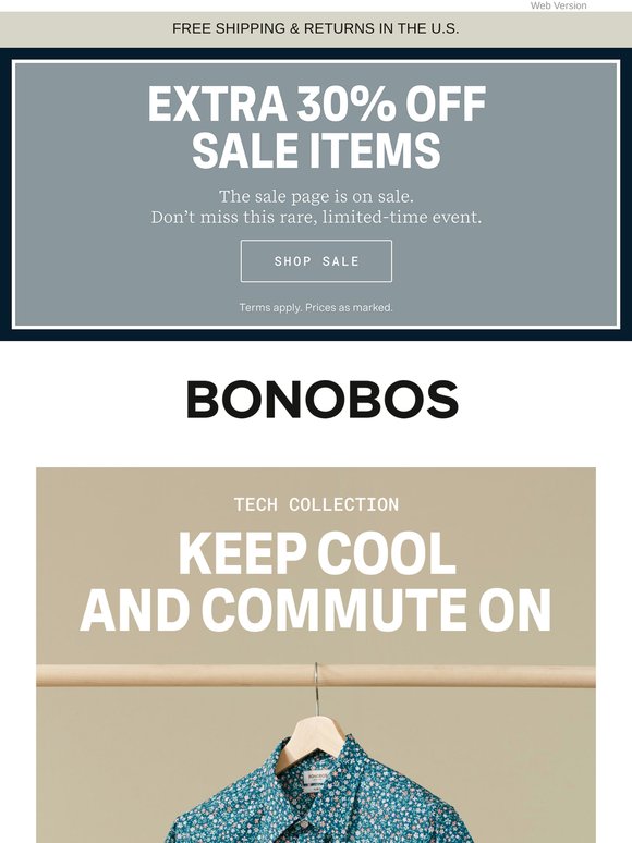 Bonobos Email Newsletters: Shop Sales, Discounts, and Coupon Codes
