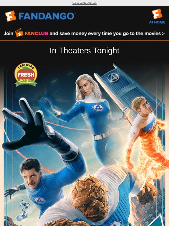 Fandango: Don’t Miss The Fantastic Four: First Steps | Milled